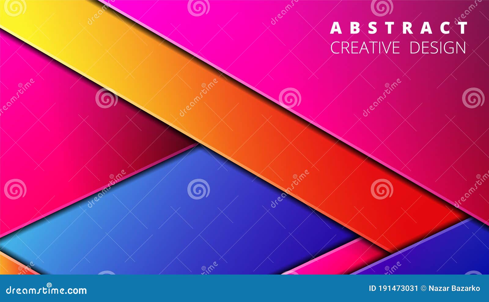 Colorful Abstract Background. Simple Material Design. Template for ...