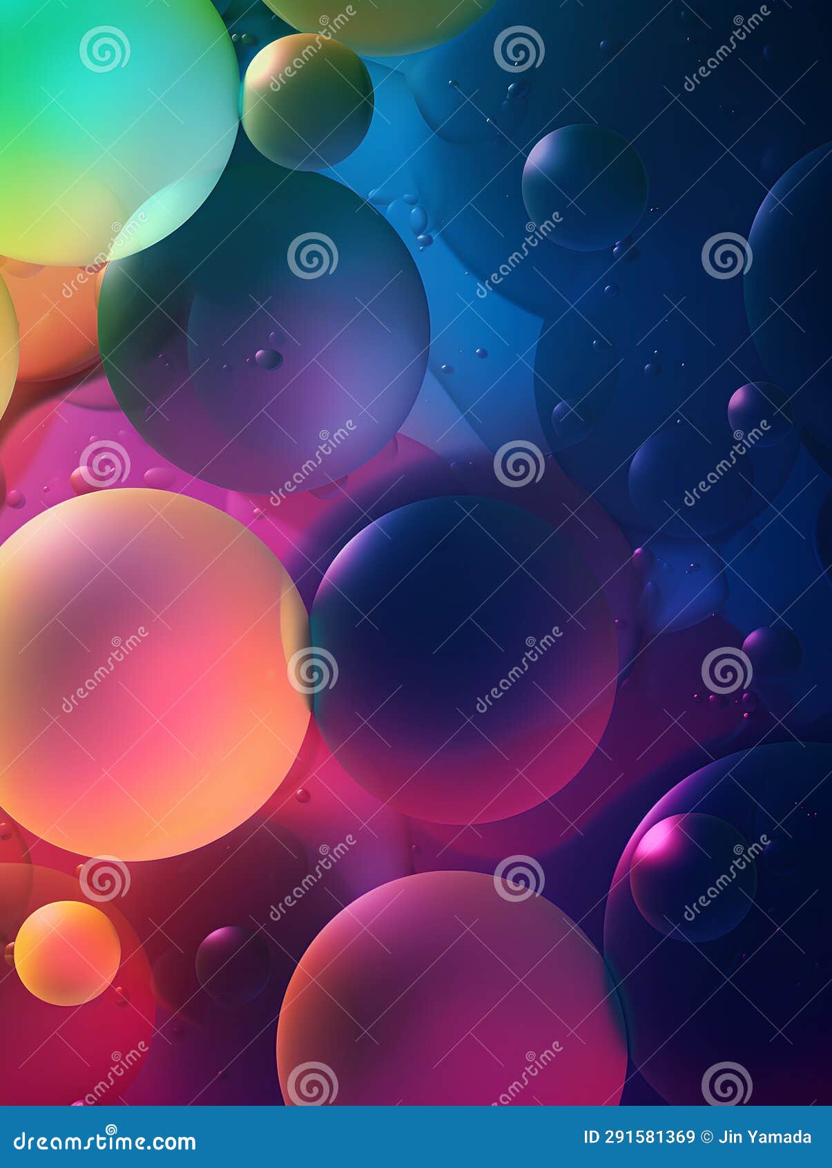 Colorful Abstract Background with Soap Bubbles. Vector Illustration for ...