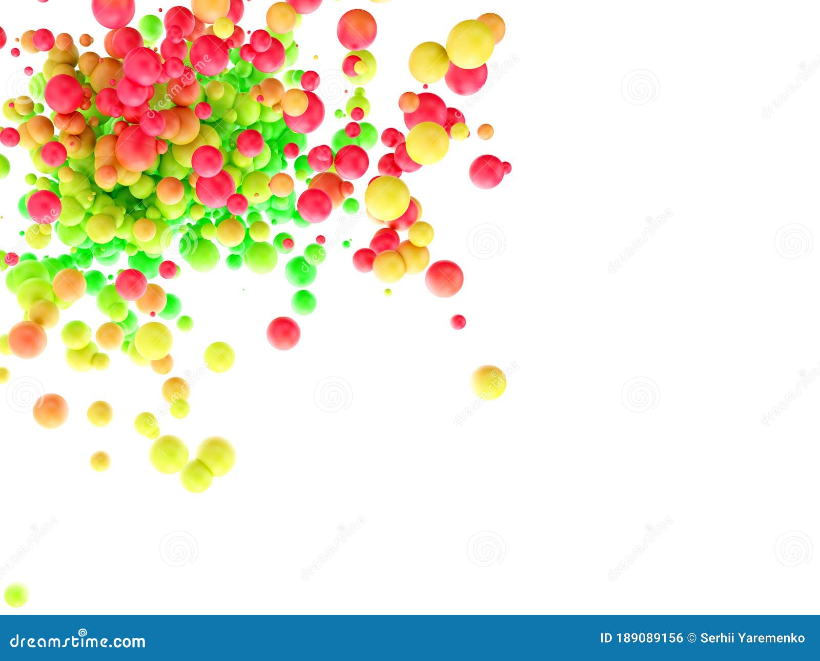 Colorful Abstract Background with Spherical Particles Stock ...