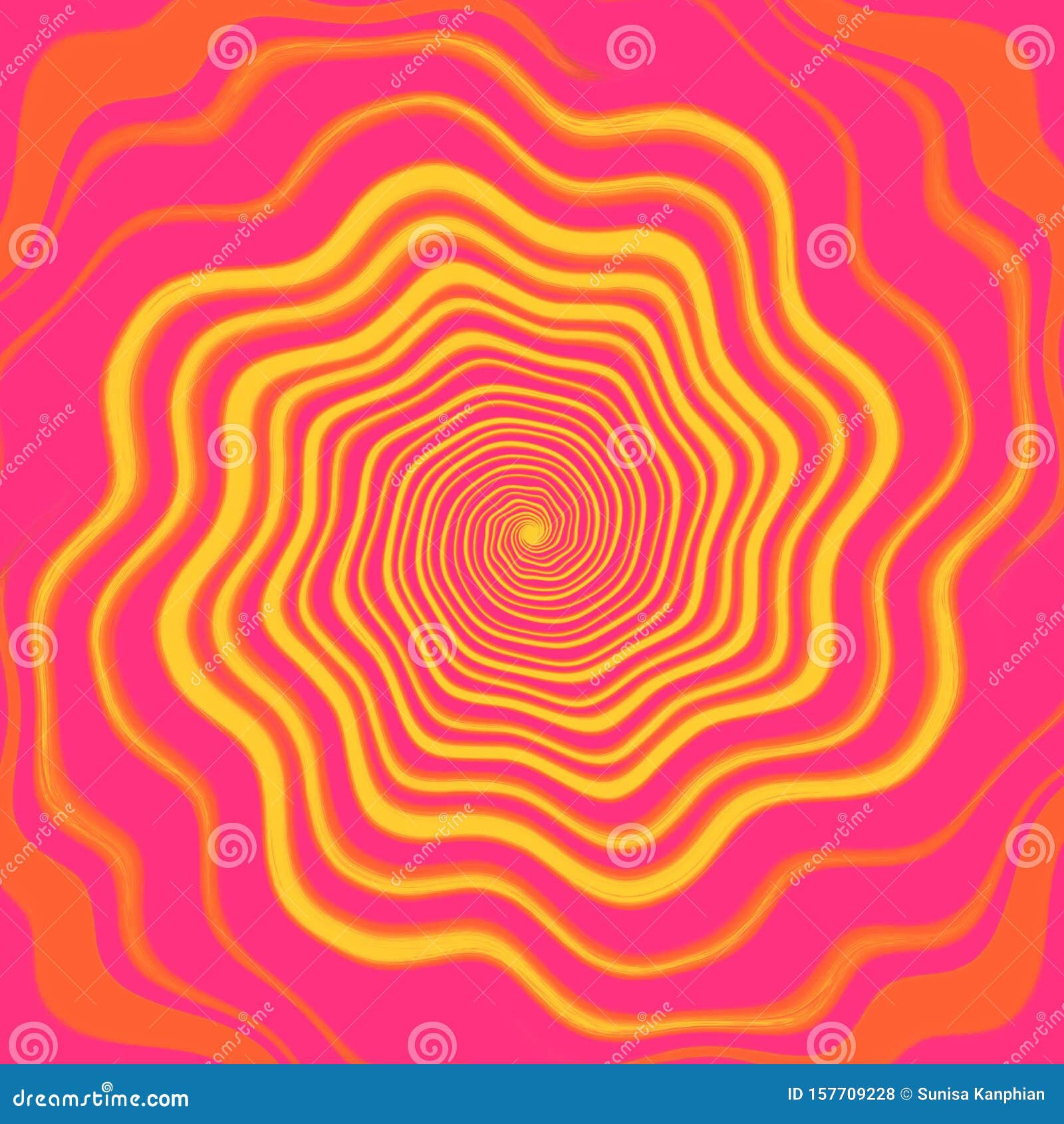 Colorful Abstract Art Background, Spiral Pattern Stock Illustration ...