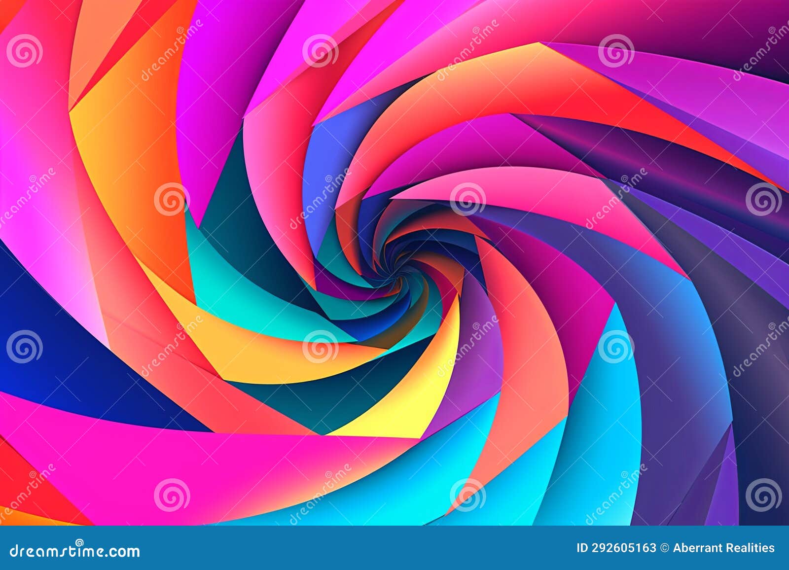 Colorful Abstract Background with a Spiral Shape in the Center Stock ...