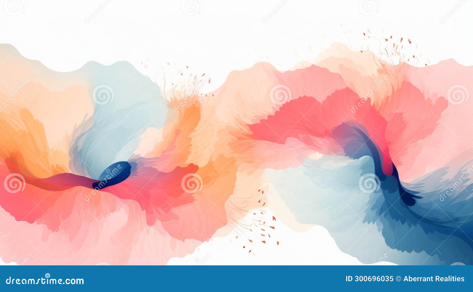 Colorful Abstract Background with Splashes of Watercolor on a White ...