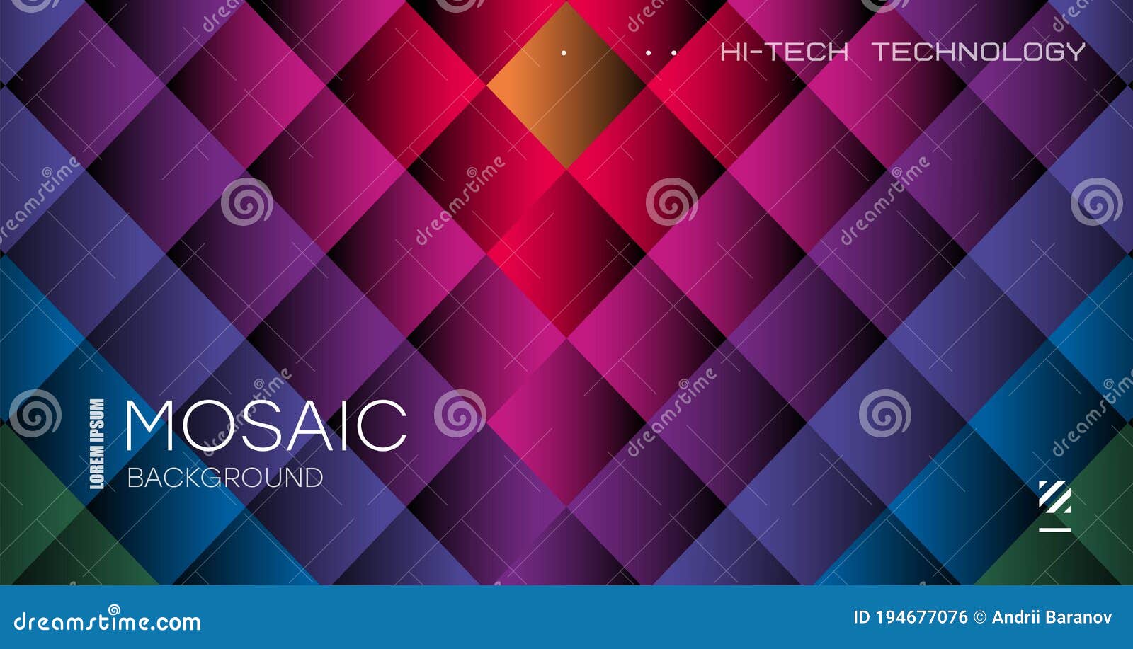 Colorful Abstract Background with Squares. Mosaic Gradient Background ...