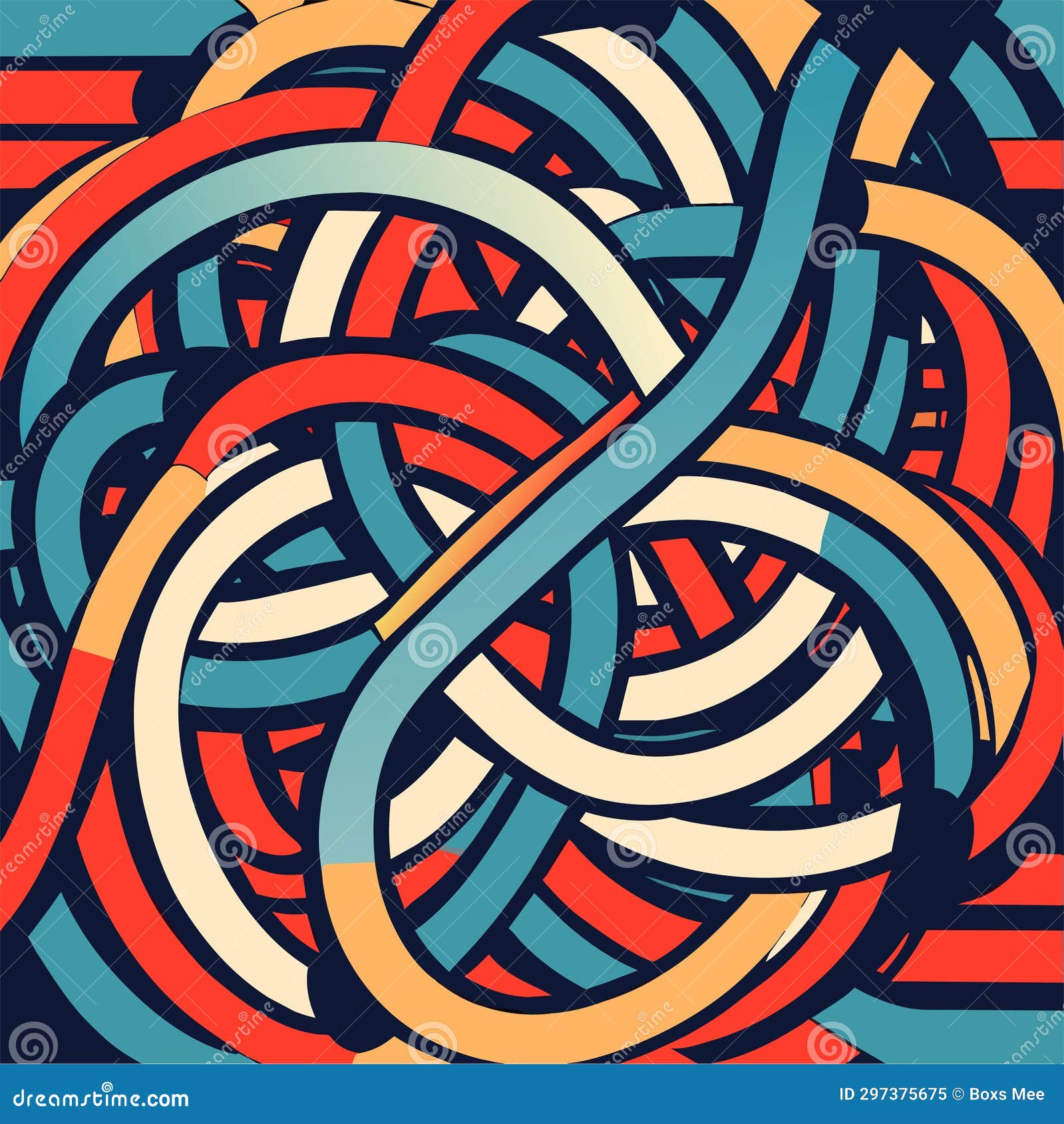 Colorful Abstract Background with Tangled Threads. Vector Illustration ...