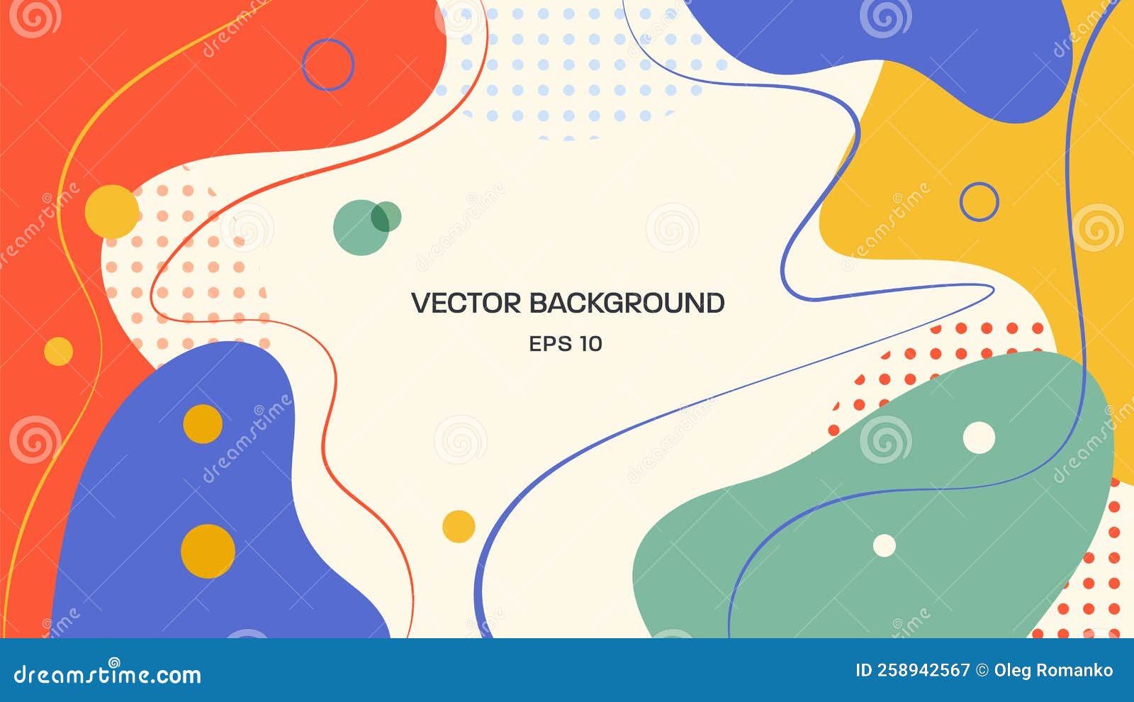 Colorful Abstract Background Template with Curved Lines and Shapes ... Colorful Abstract Background Template with Curved Lines and Shapes ...