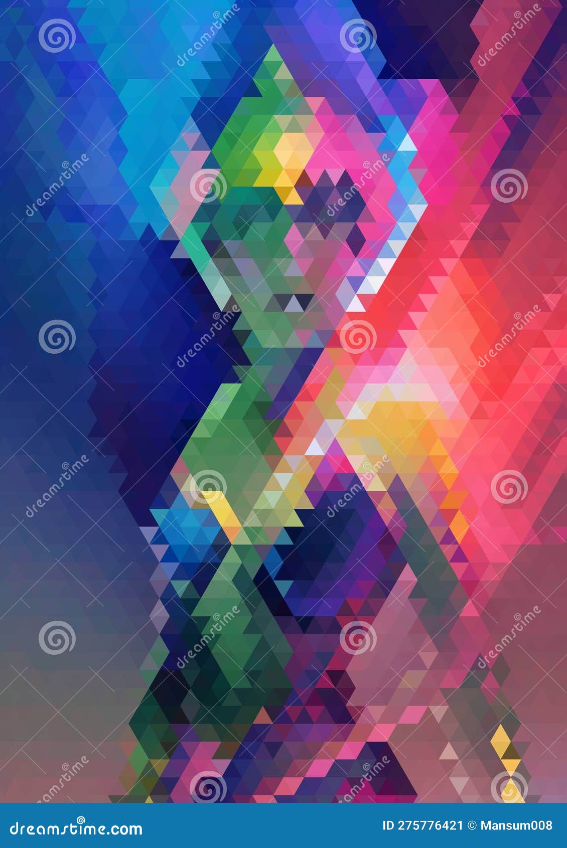 Colorful Abstract Background with Triangles Stock Illustration ...