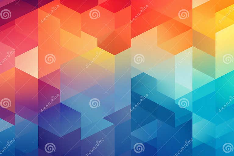 Colorful Abstract Background with Triangles and Squares Stock Illustration - Illustration of ...