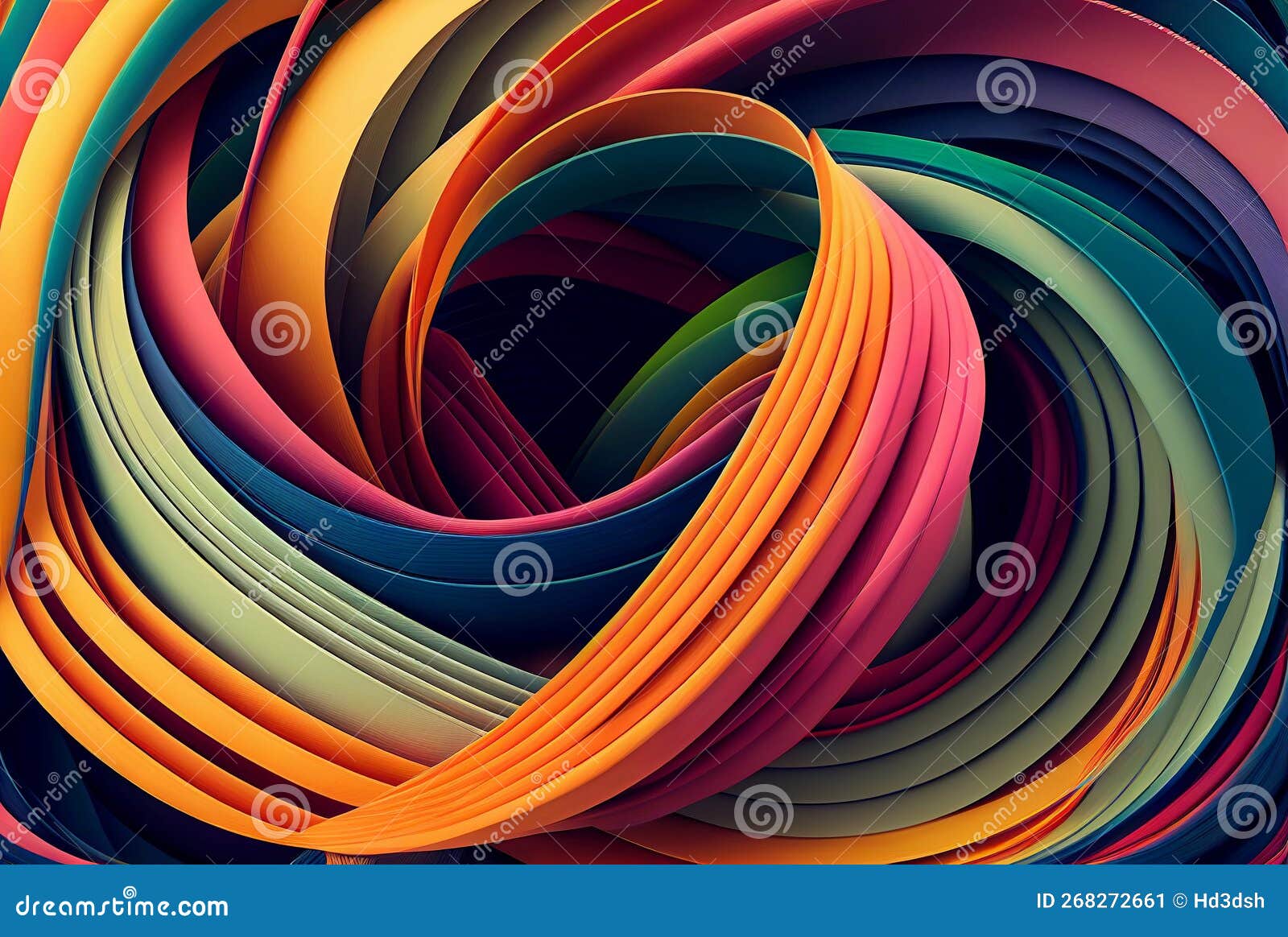 Colorful Abstract Background. Twisted Abstract Form and Lines Stock ...