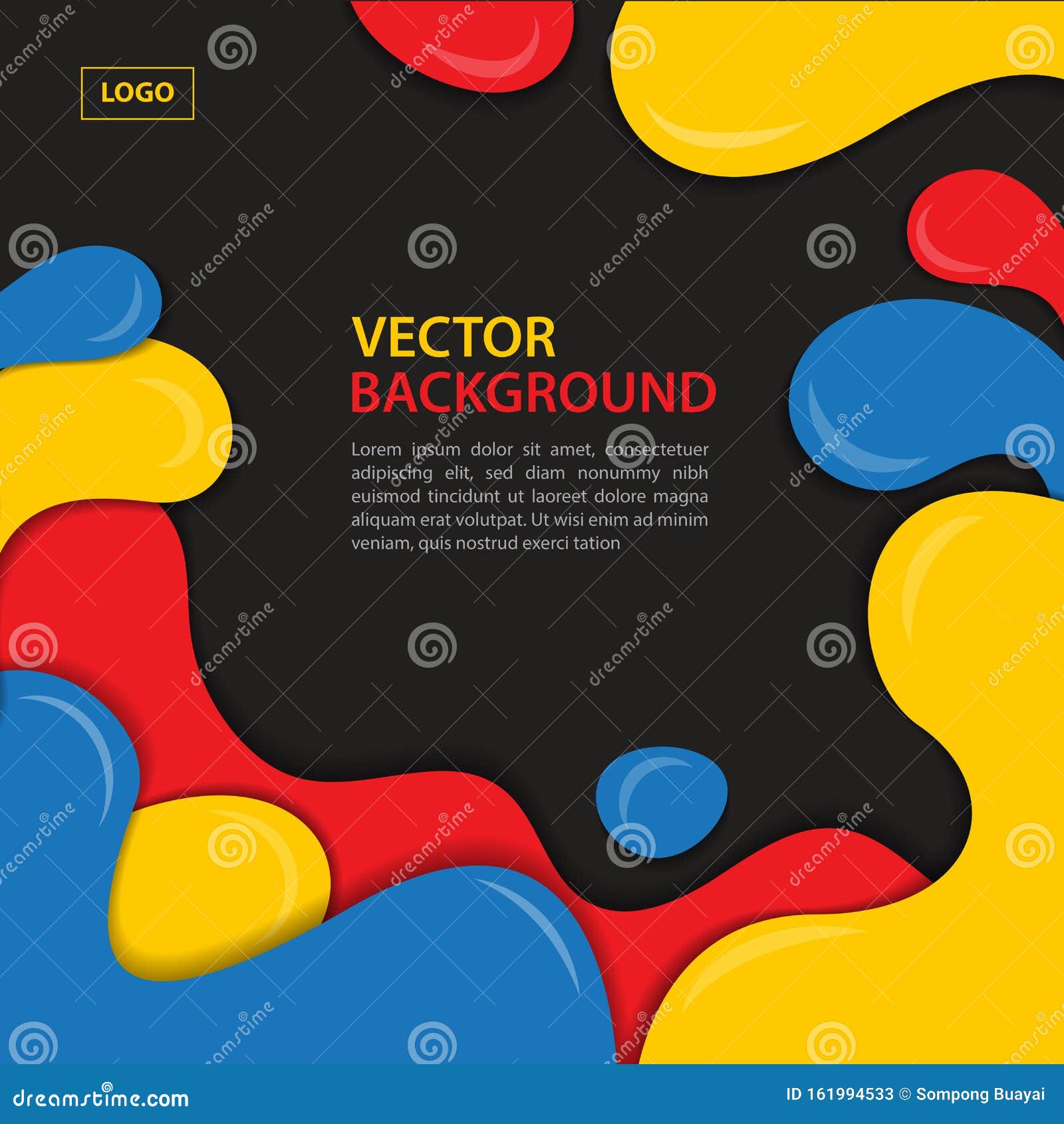 Colorful Abstract Background Vector, Web Banner Template, Bubble Shape ...