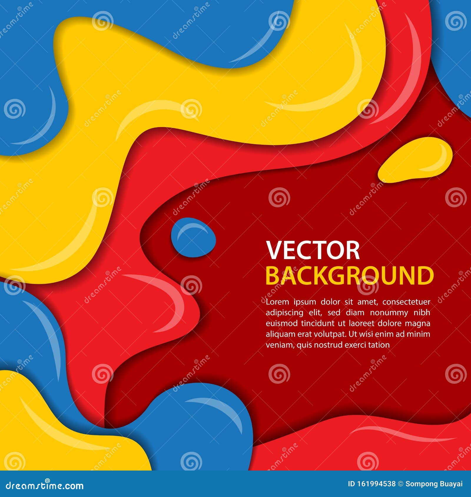 Colorful Abstract Background Vector, Web Banner Template, Bubble Shape ...