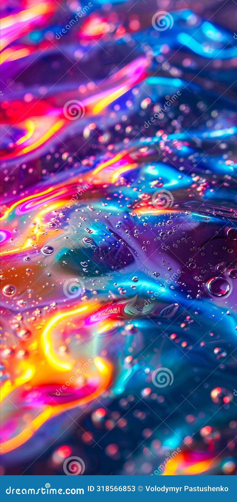 A Colorful Abstract Background with Water Droplets Stock Image - Image ...