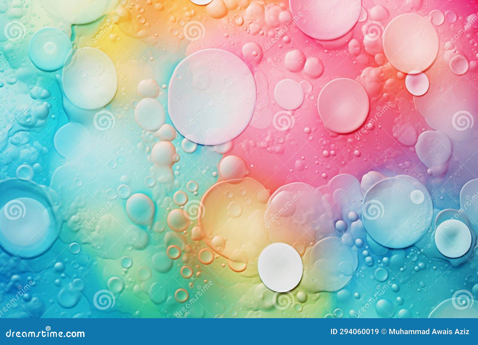 Colorful Abstract Background with Water Drops on Water Surface, Close ...