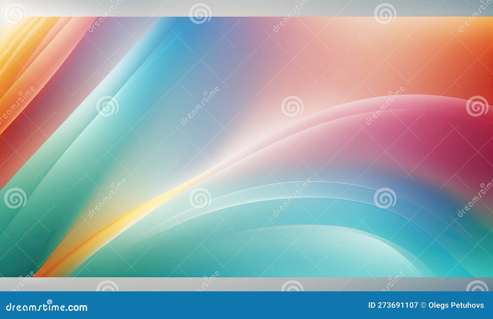 A Colorful Abstract Background with a White Border and a White Border ...