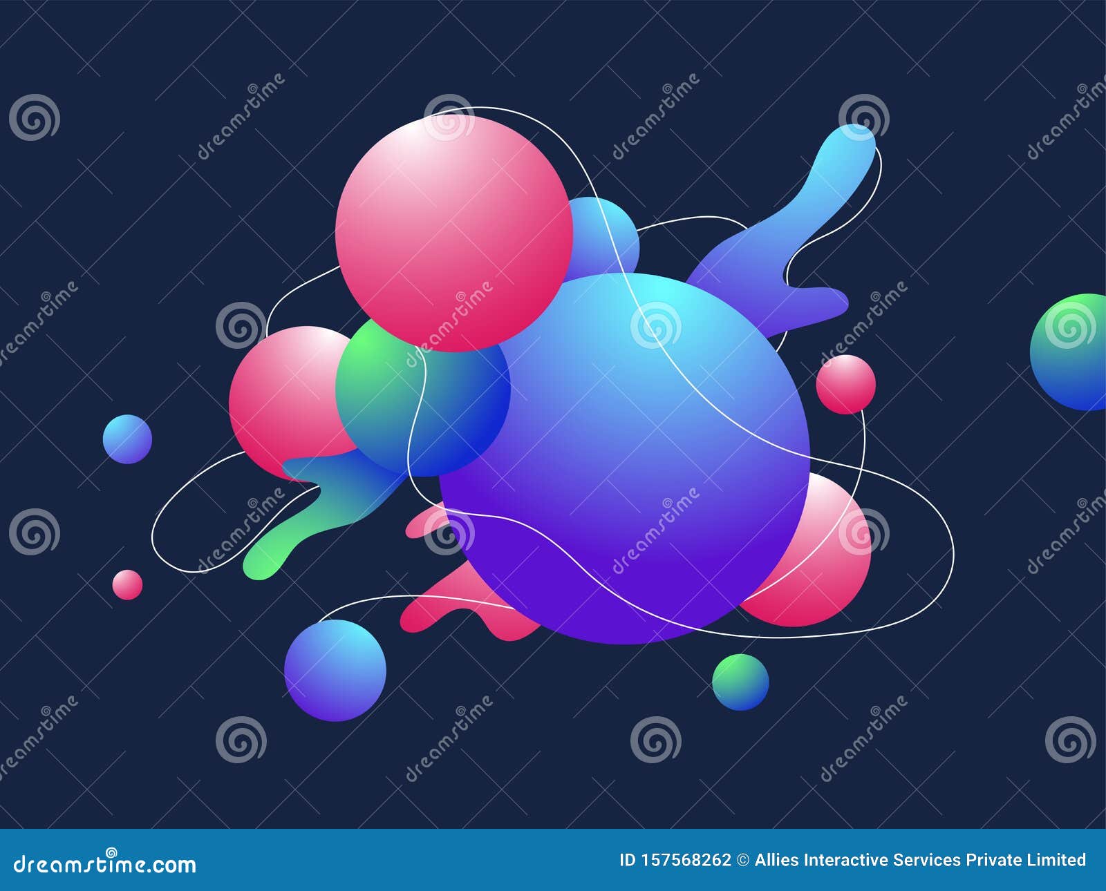 Colorful Abstract Ball Or Spheres Patterns Element. Stock Photo ...