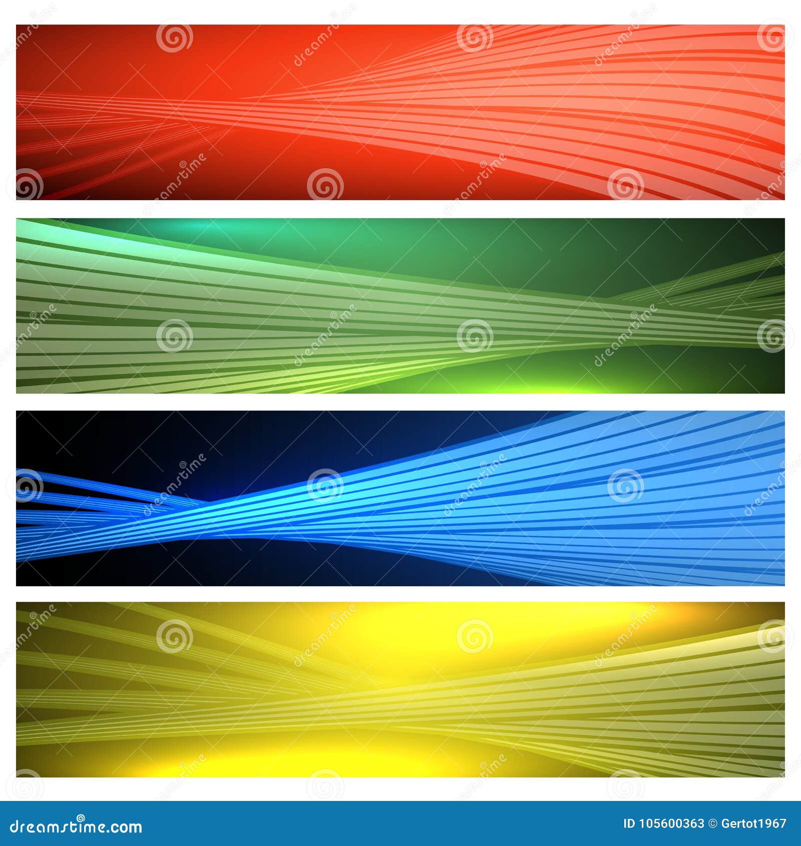 Colorful Abstract Banner Set Stock Vector - Illustration of color ...