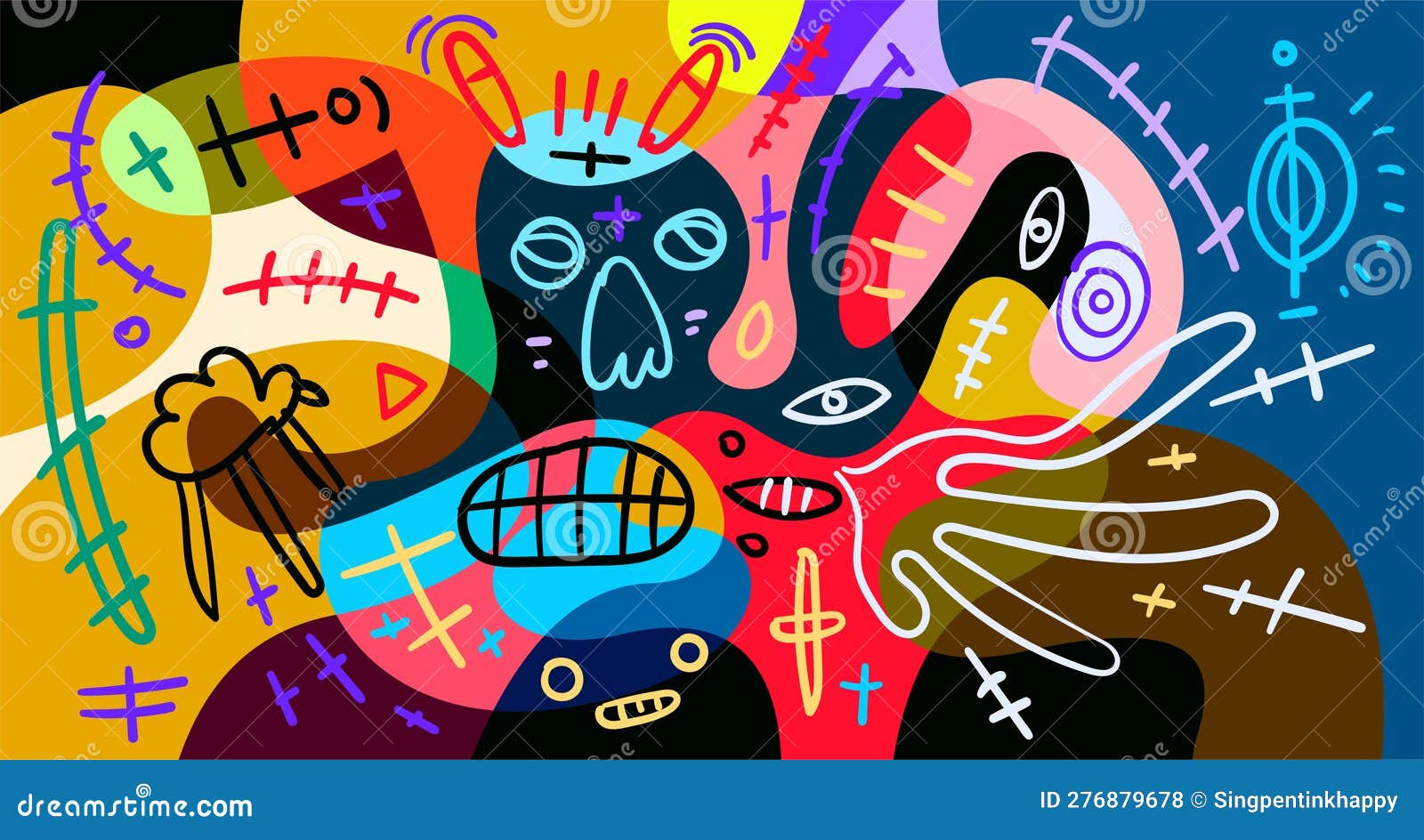 Colorful Abstract Banner Template with Dummy Text for Web Design ...