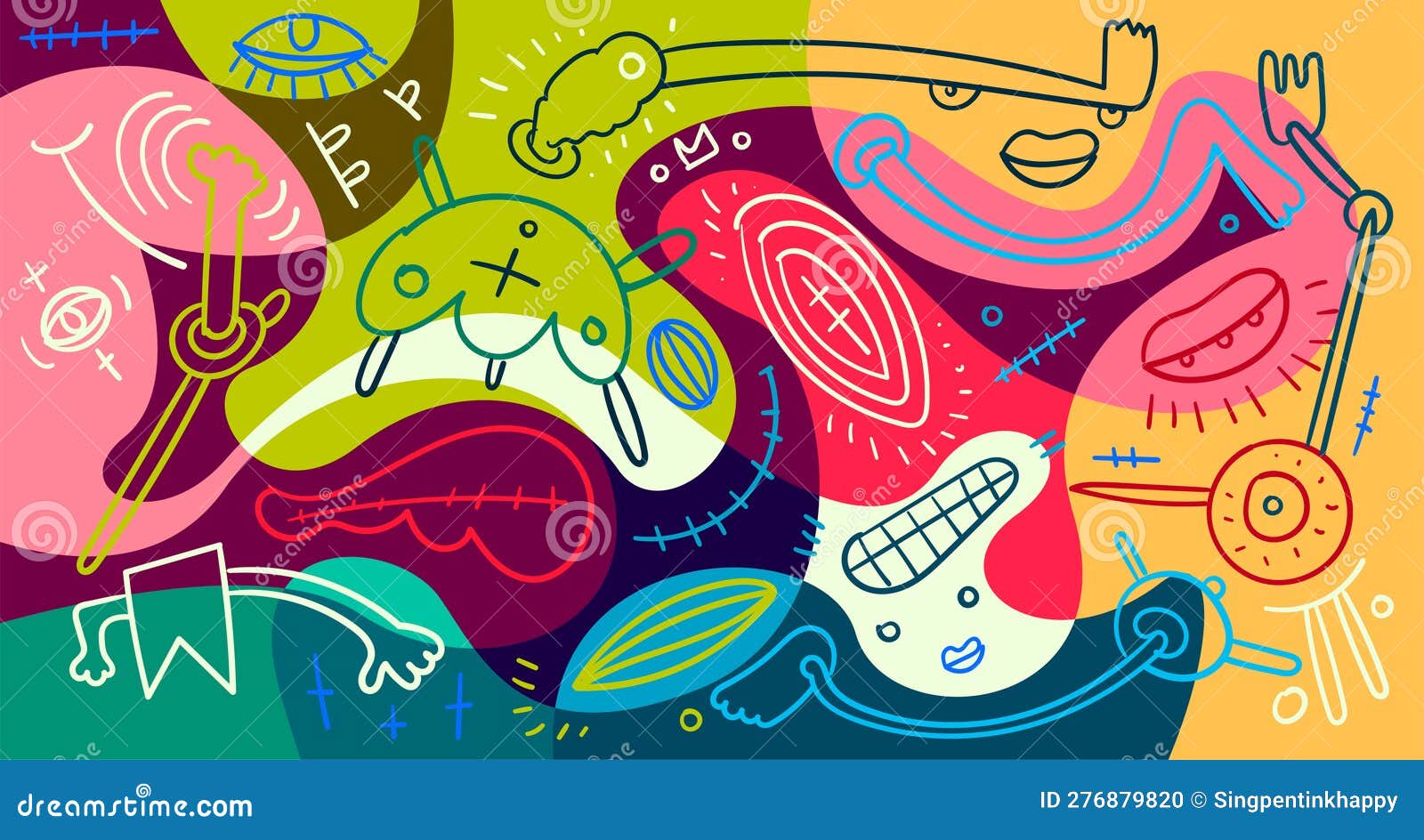 Colorful Abstract Banner Template with Dummy Text for Web Design ...