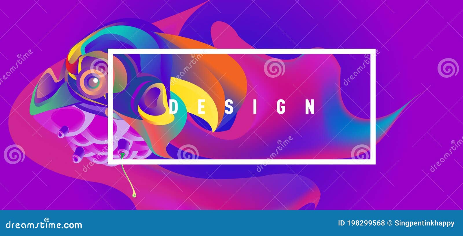 Colorful Abstract Banner Template with Dummy Text for Web Design ...