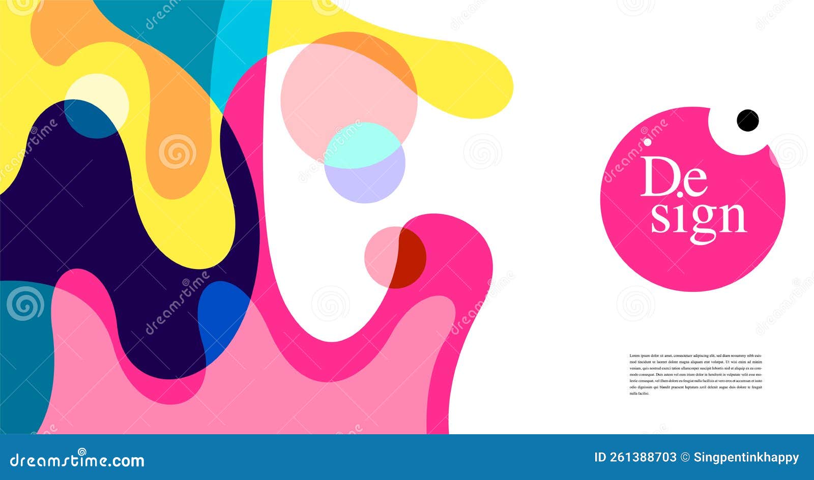 Colorful Abstract Banner Template with Dummy Text for Web Design ...