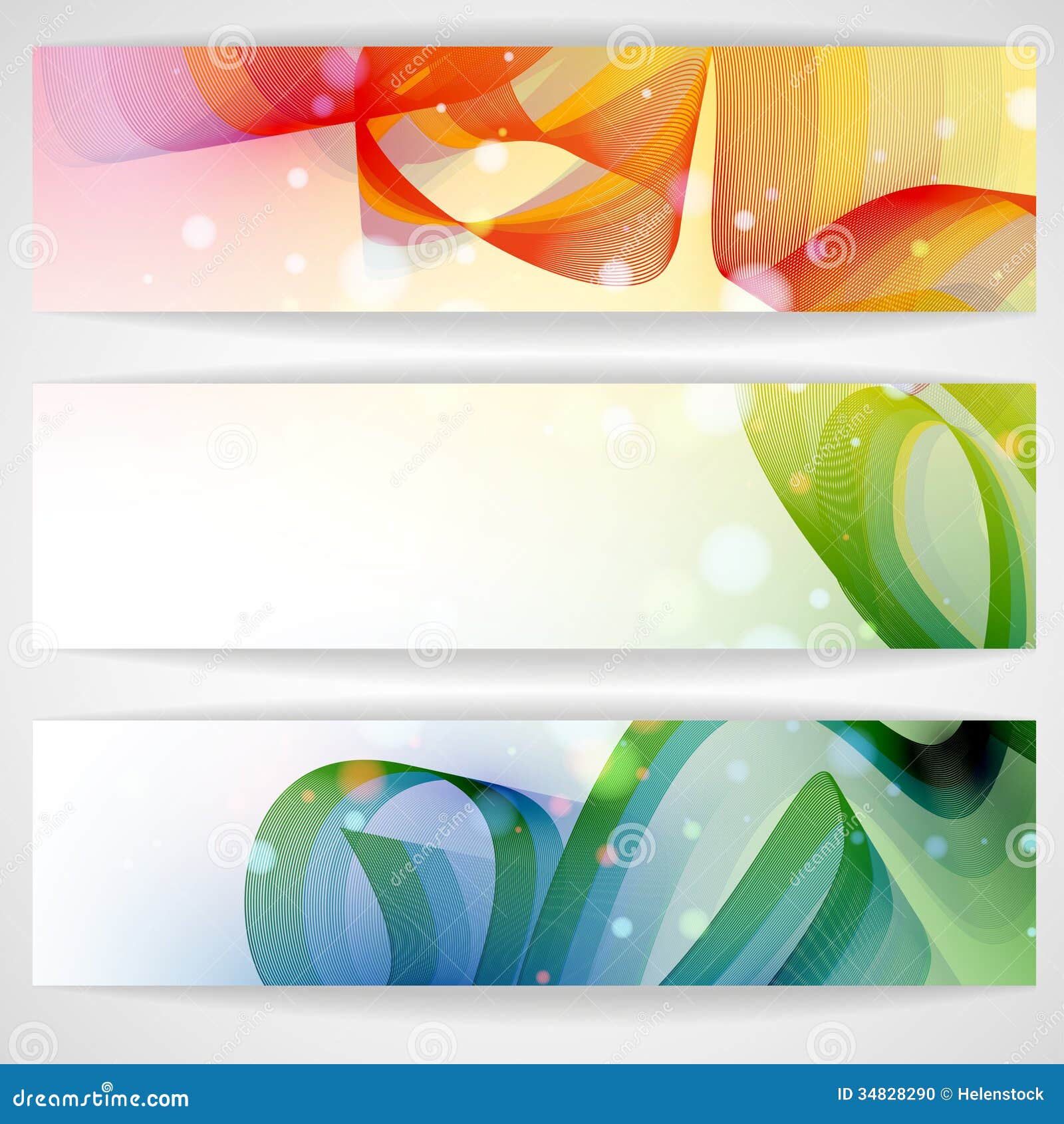 Colorful Abstract Banner. stock vector. Illustration of isolated - 34828290