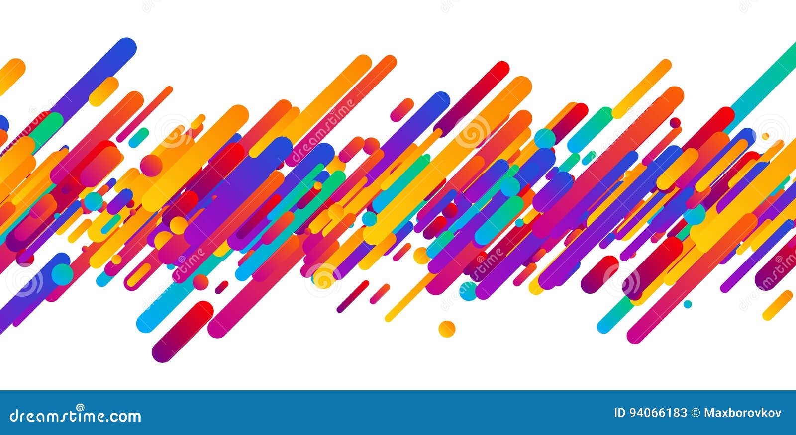 Colorful Abstract Banner on White. Stock Vector - Illustration of happy ...