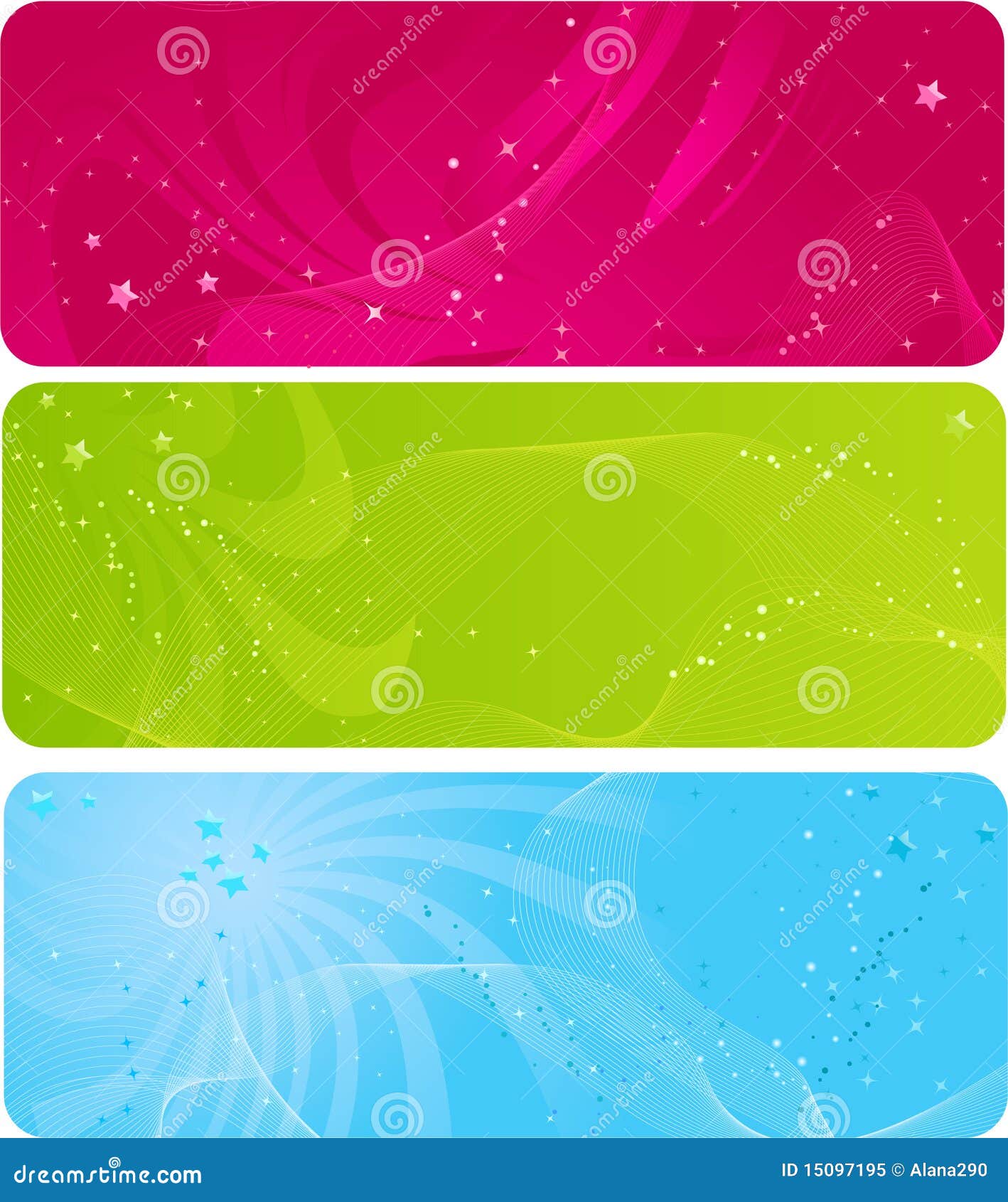 Colorful Abstract Banners with Stars Stock Vector - Illustration of ...