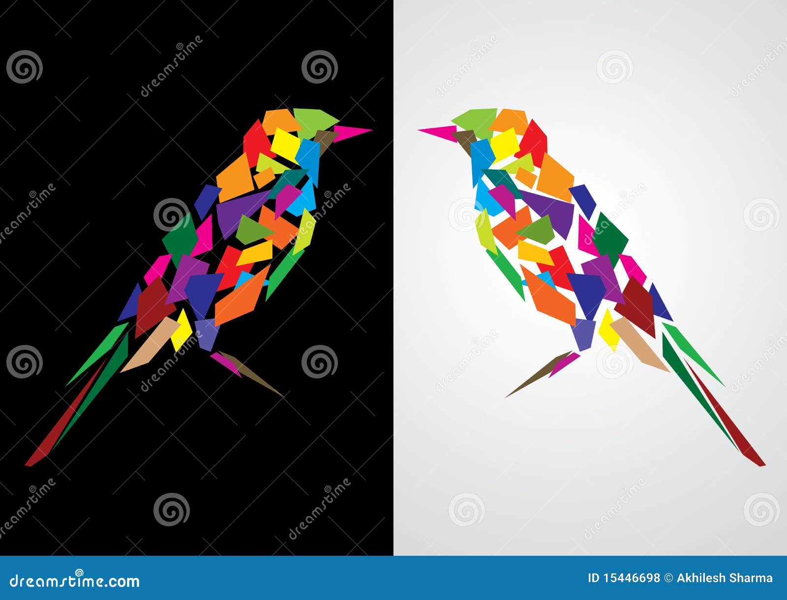 Colorful abstract bird stock vector. Illustration of graphic - 15446698