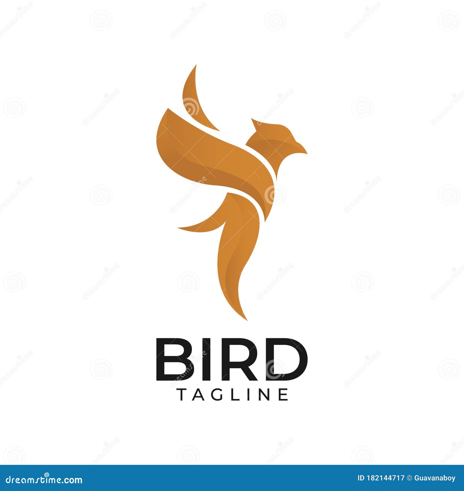 Colorful Abstract Bird Logo Template on White Isolated Background Stock ...