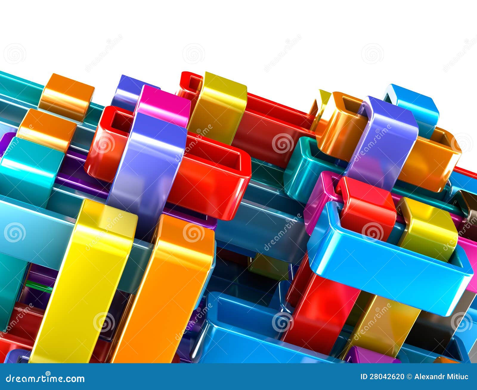 Colorful Abstract Blocks Background Stock Illustration - Illustration ...