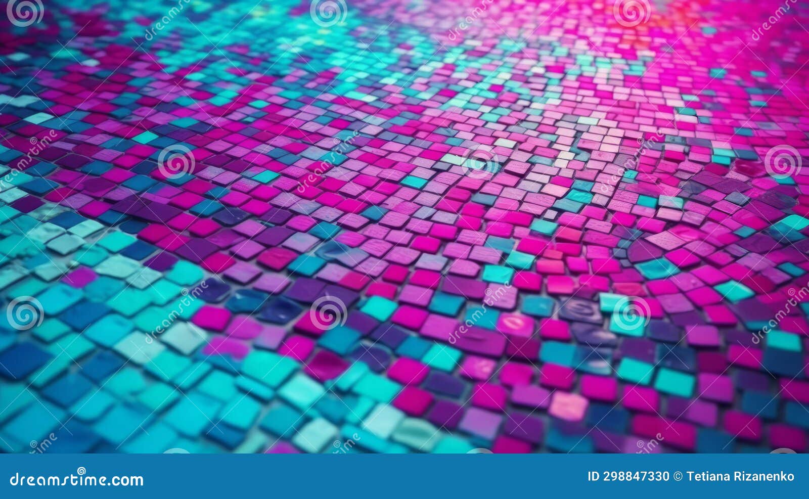 Colorful Abstract Blue and Purple Mosaic Background Stock Illustration ...