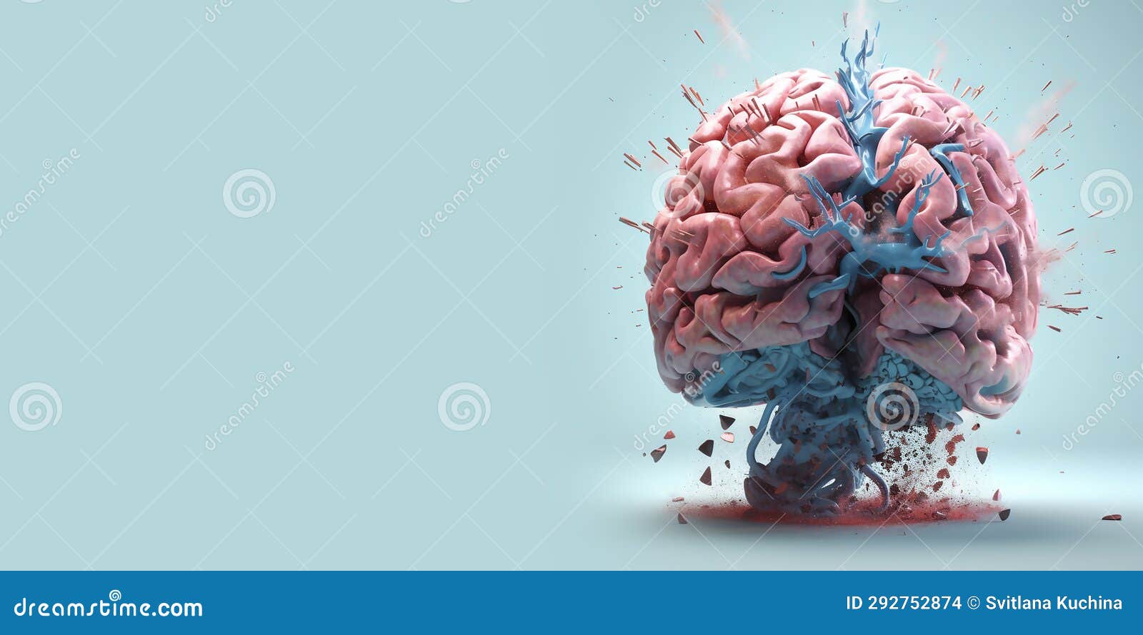 Colorful Abstract Brain Explosion Against Grey Background Stock Photo ...