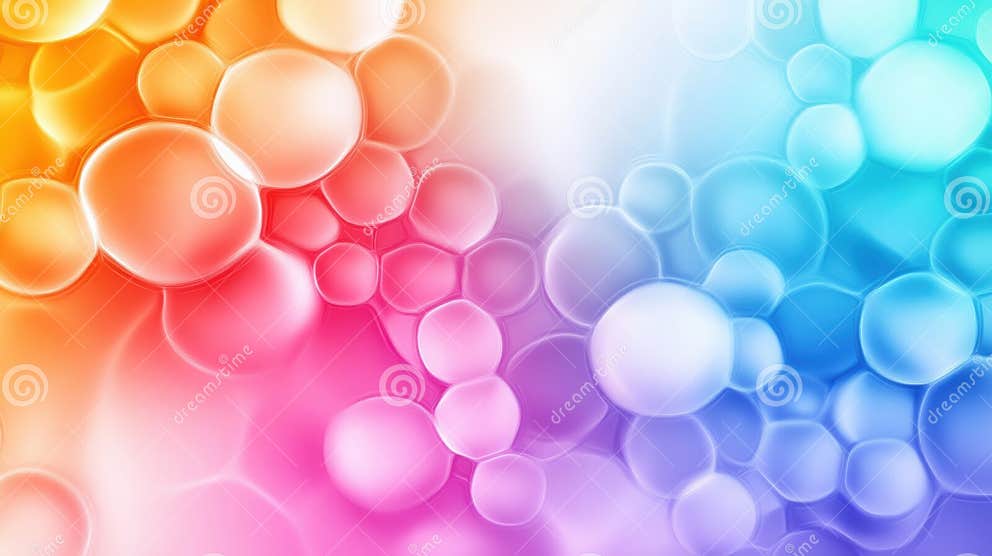 Colorful Abstract Bubble Pattern with Gradient Background, AI Stock Image - Image of lively ...