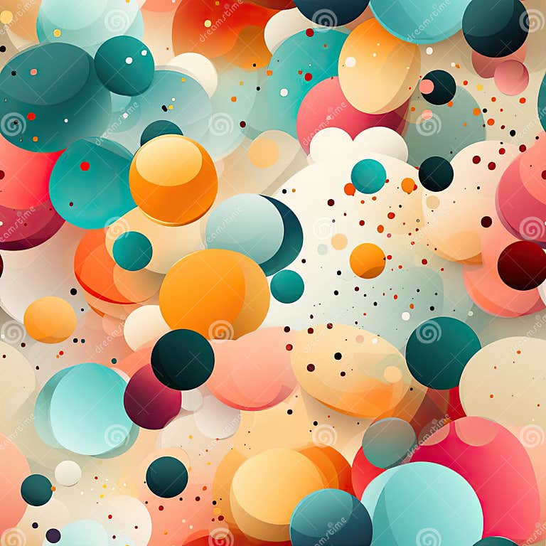 Colorful Abstract Bubbles in a Pattern of Mixes Realistic and Fantastical Elements (tiled) Stock ...