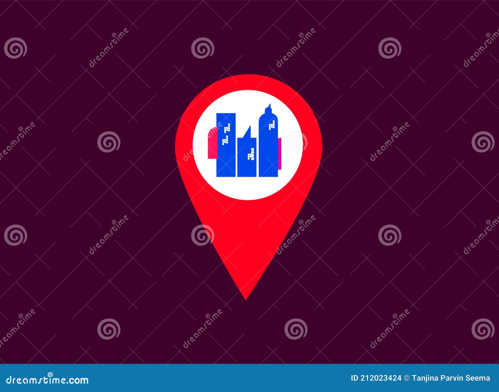 Colorful Abstract Building Location Symbols Stock Illustration ...