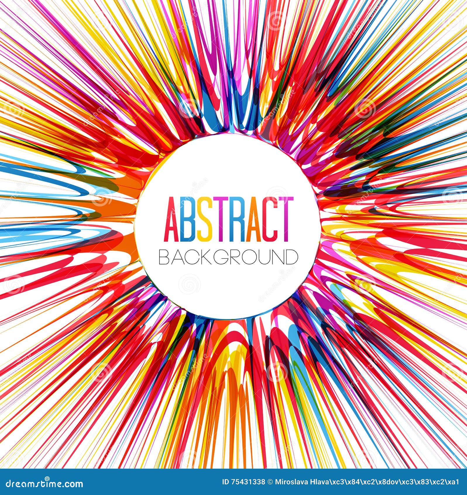 Colorful abstract burst stock vector. Illustration of circle - 75431338