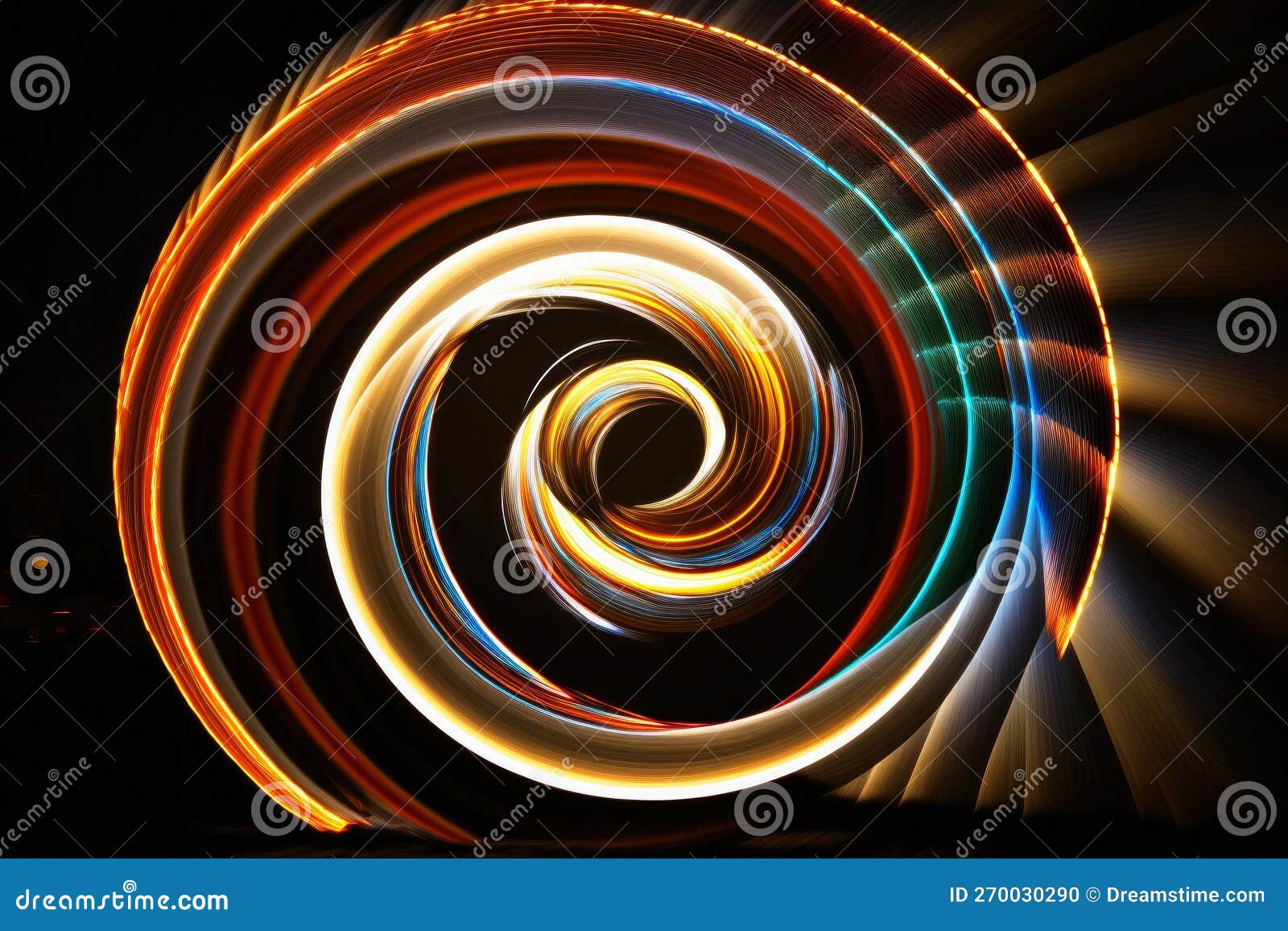 Colorful Abstract Circle Background with Long Exposure for Your Design ...