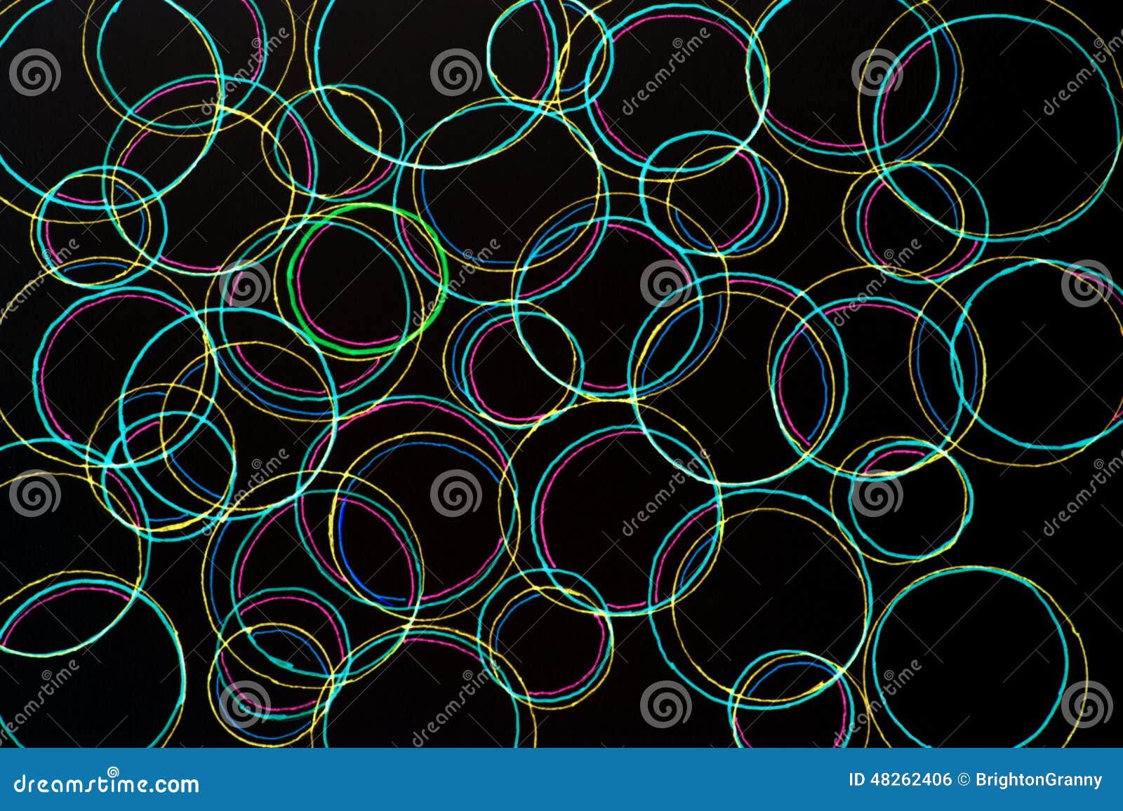 Colorful Abstract Circle Drawing Stock Photo - Image of decoration ...
