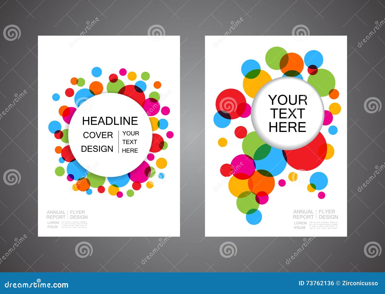 Colorful Abstract Circle Flyer Stock Vector - Illustration of graphic ...
