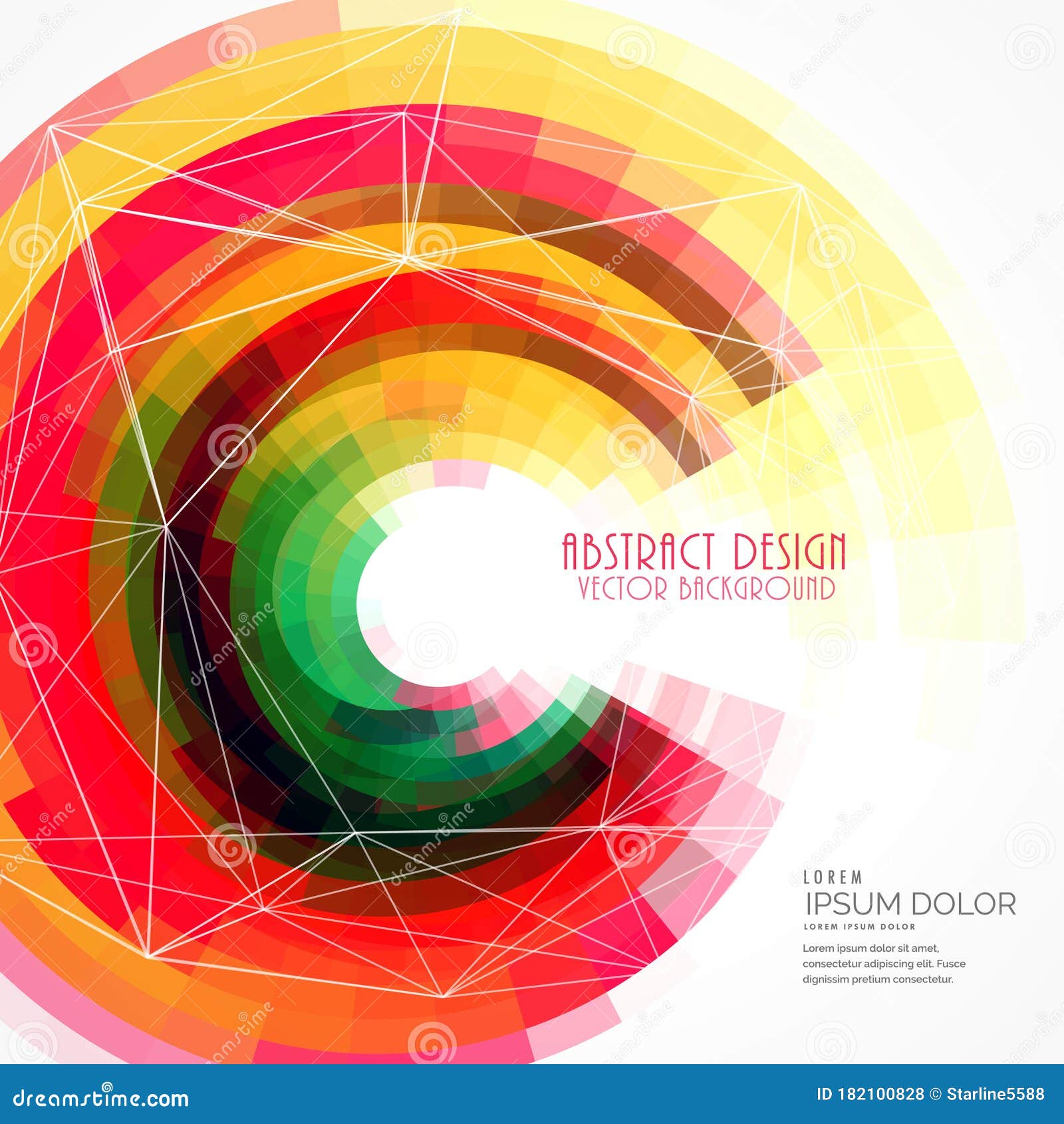 Colorful Abstract Circle Frame Vector Background Stock Vector ...