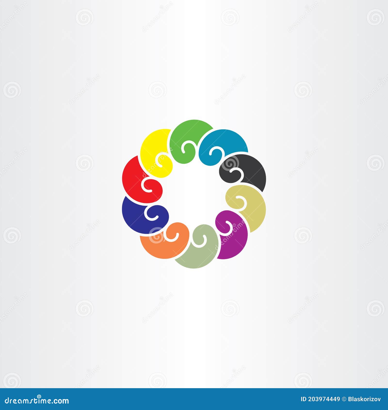 Colorful Abstract Circle Logo Company Icon Vector Elements Stock Vector ...