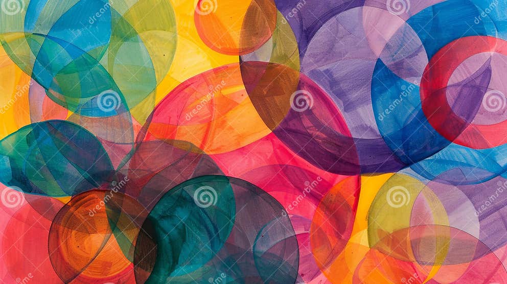 Colorful Abstract Circle Patterns on Paper Stock Image - Image of ...