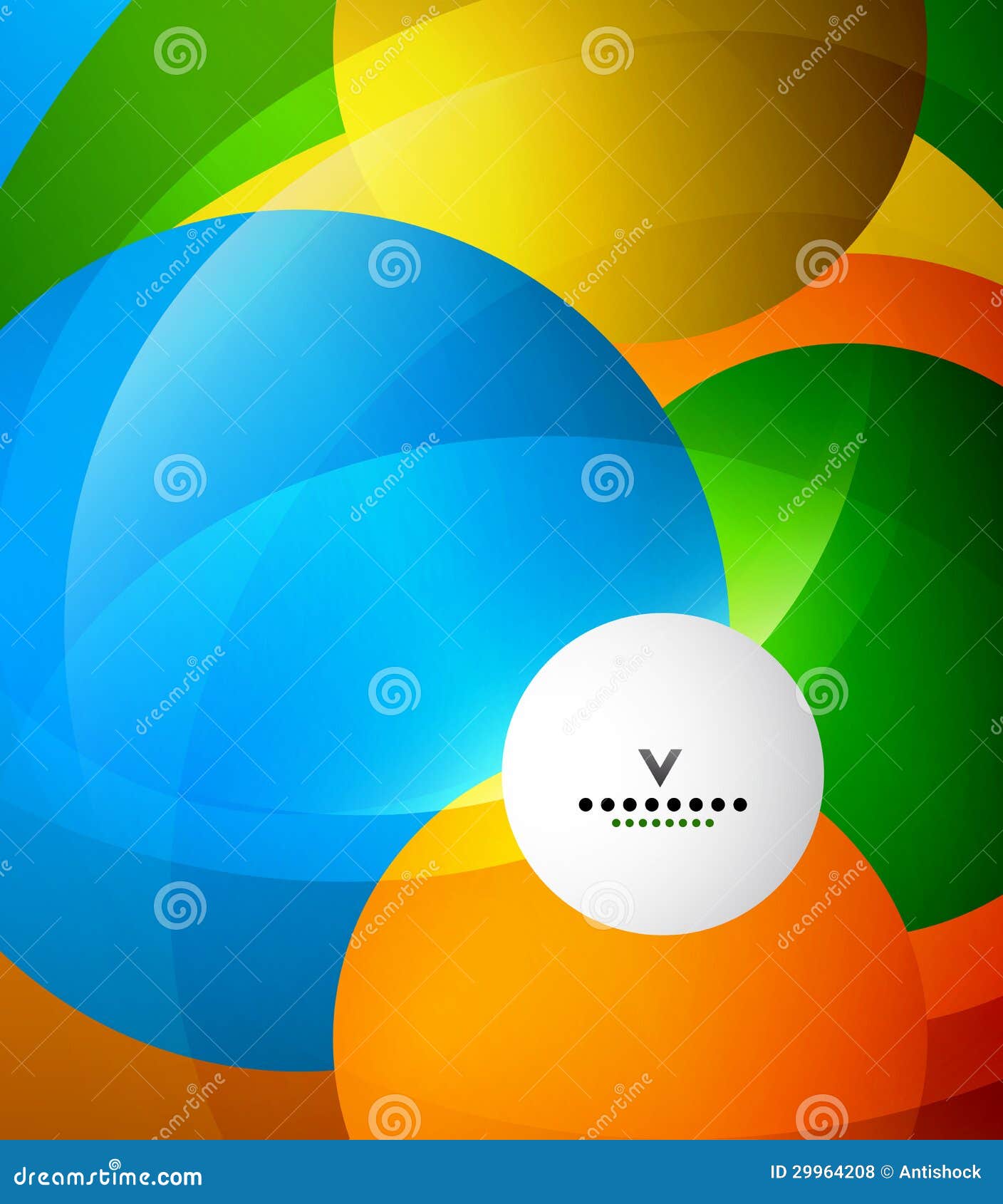 Colorful Abstract Circles Design Template Stock Vector - Illustration ...