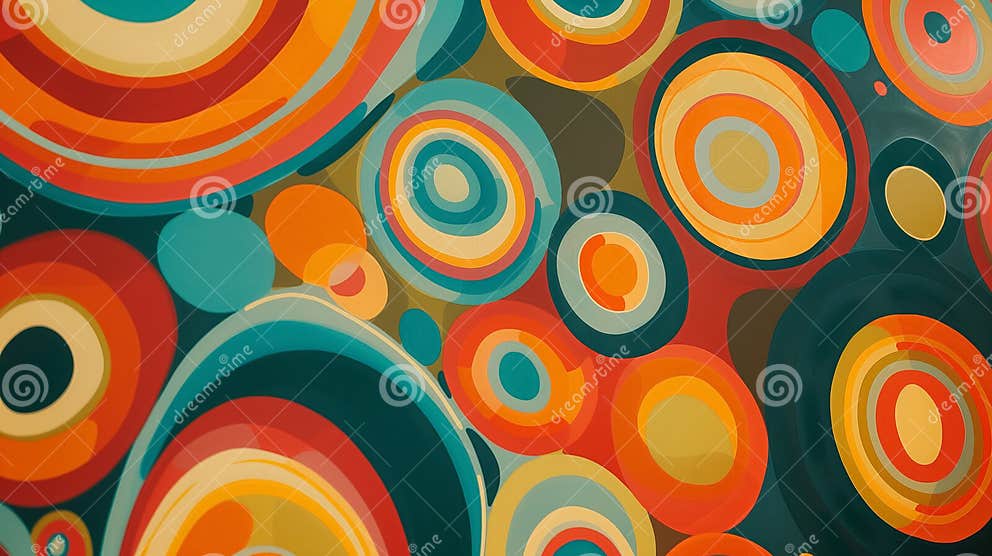 Colorful Abstract Circles Pattern Stock Illustration - Illustration of ...
