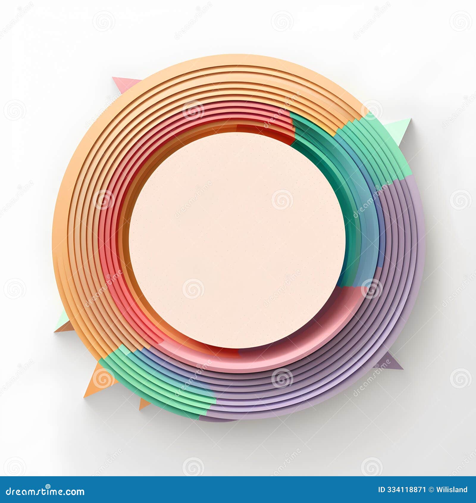 Colorful Abstract Circular Graphic Design Element. Template for Quotes ...