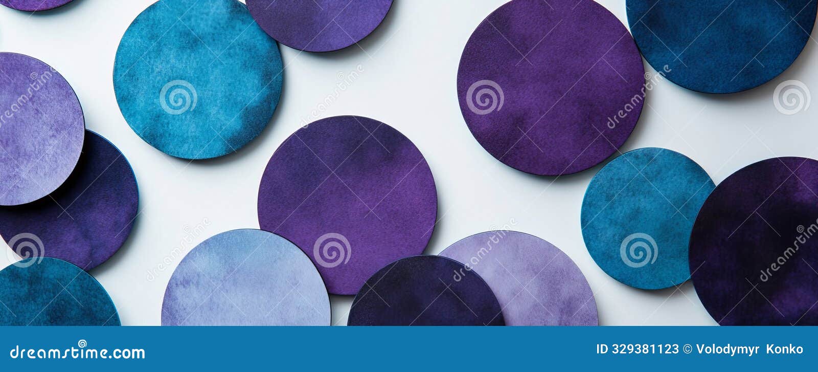 Colorful Abstract Circular Paper Cutouts on White Background, Creative ...