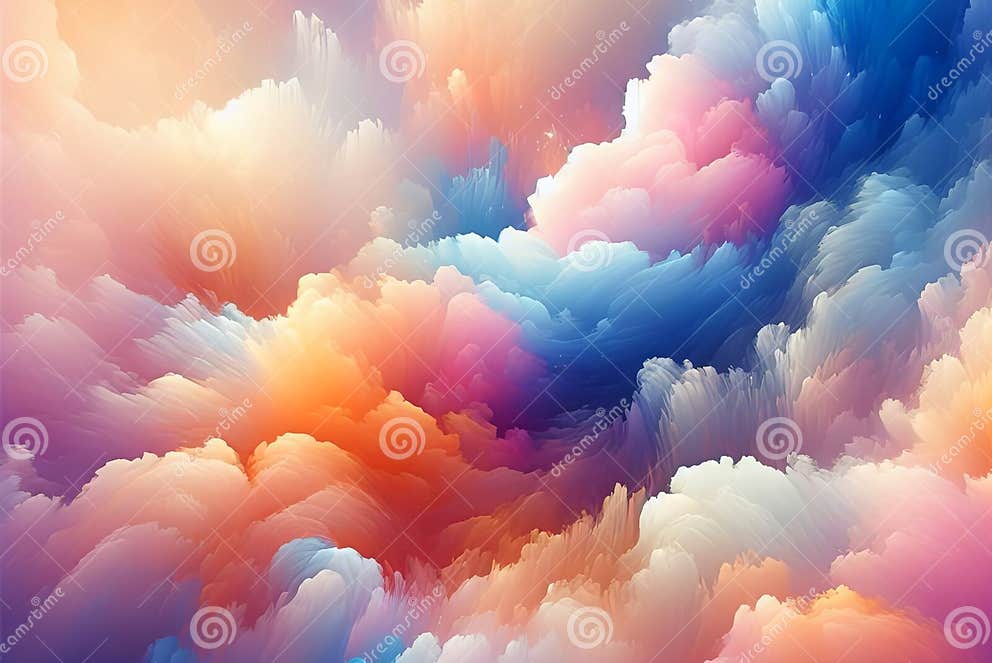 Colorful Abstract Cloud Background Stock Illustration - Illustration of ...