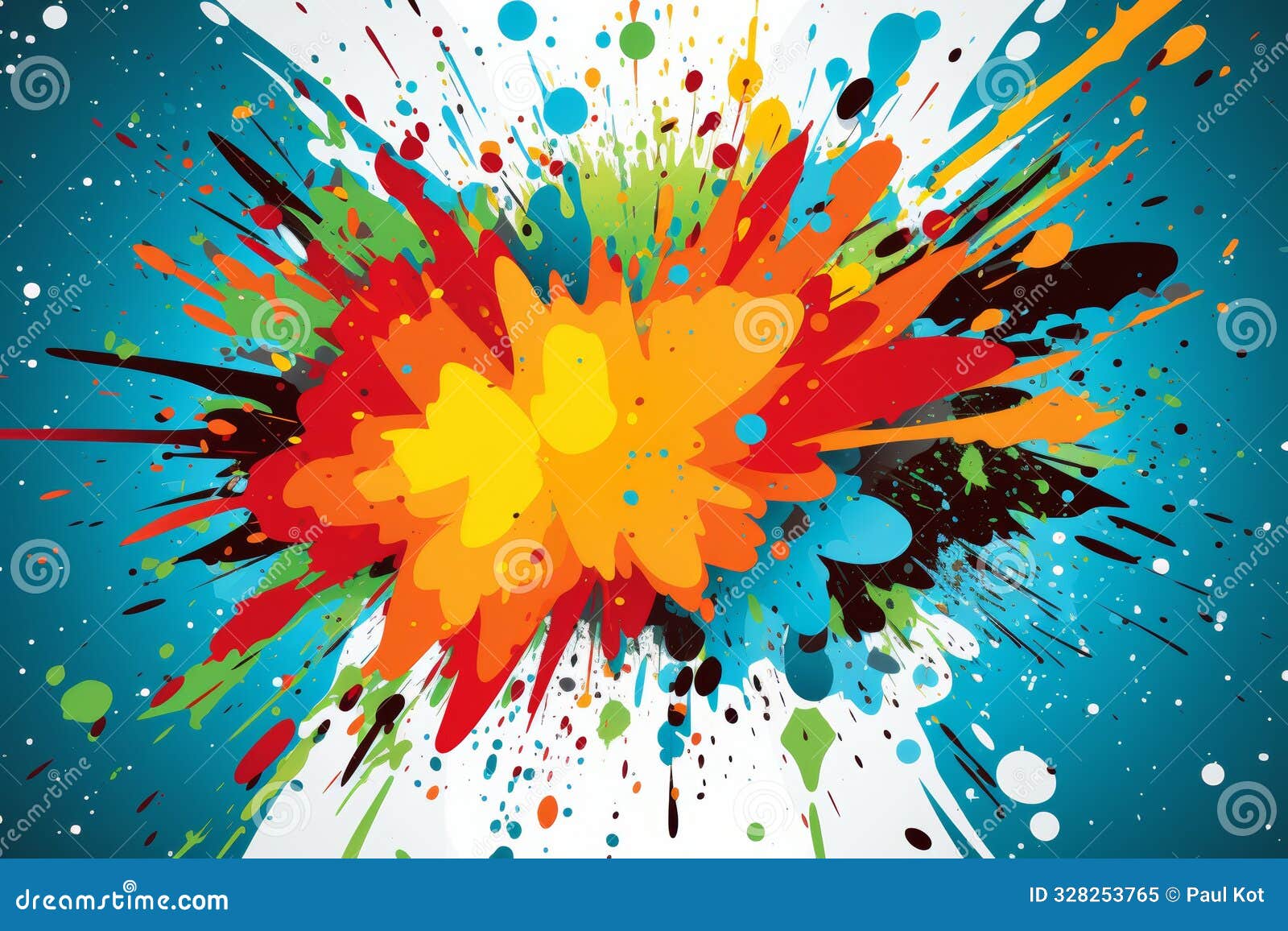 Colorful Abstract Comic Background Template for Vibrant and Creative ...