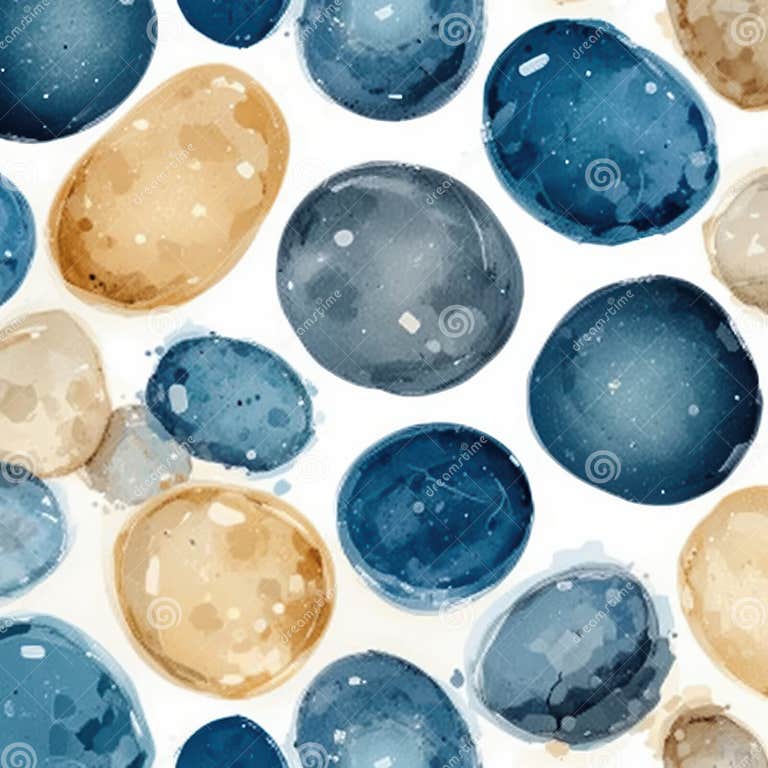 Colorful Abstract Composition of Round Pebbles in Various Shades for ...