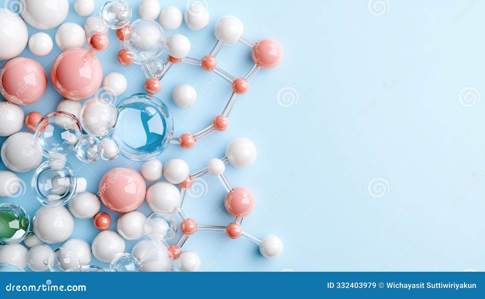 Colorful Abstract Composition of Vibrant Spheres and Molecular ...
