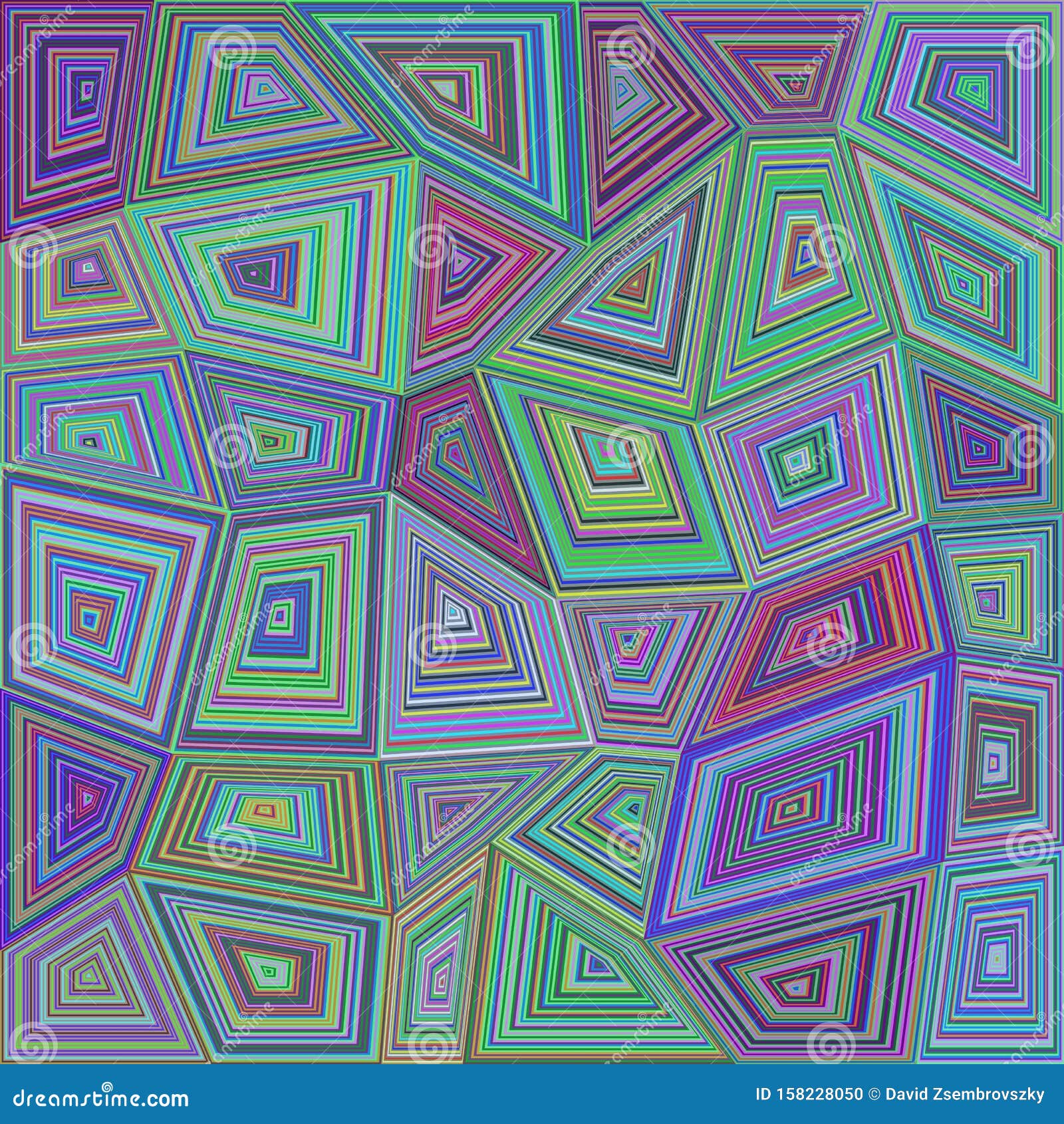 Colorful Concentric Rectangle Mosaic Background Stock Vector ...